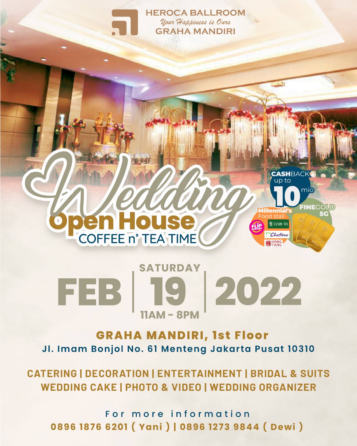 HEROCA BALLROOM GRAHA MANDIRI WEDDING OPEN HOUSE 2022 | Weddingku.com