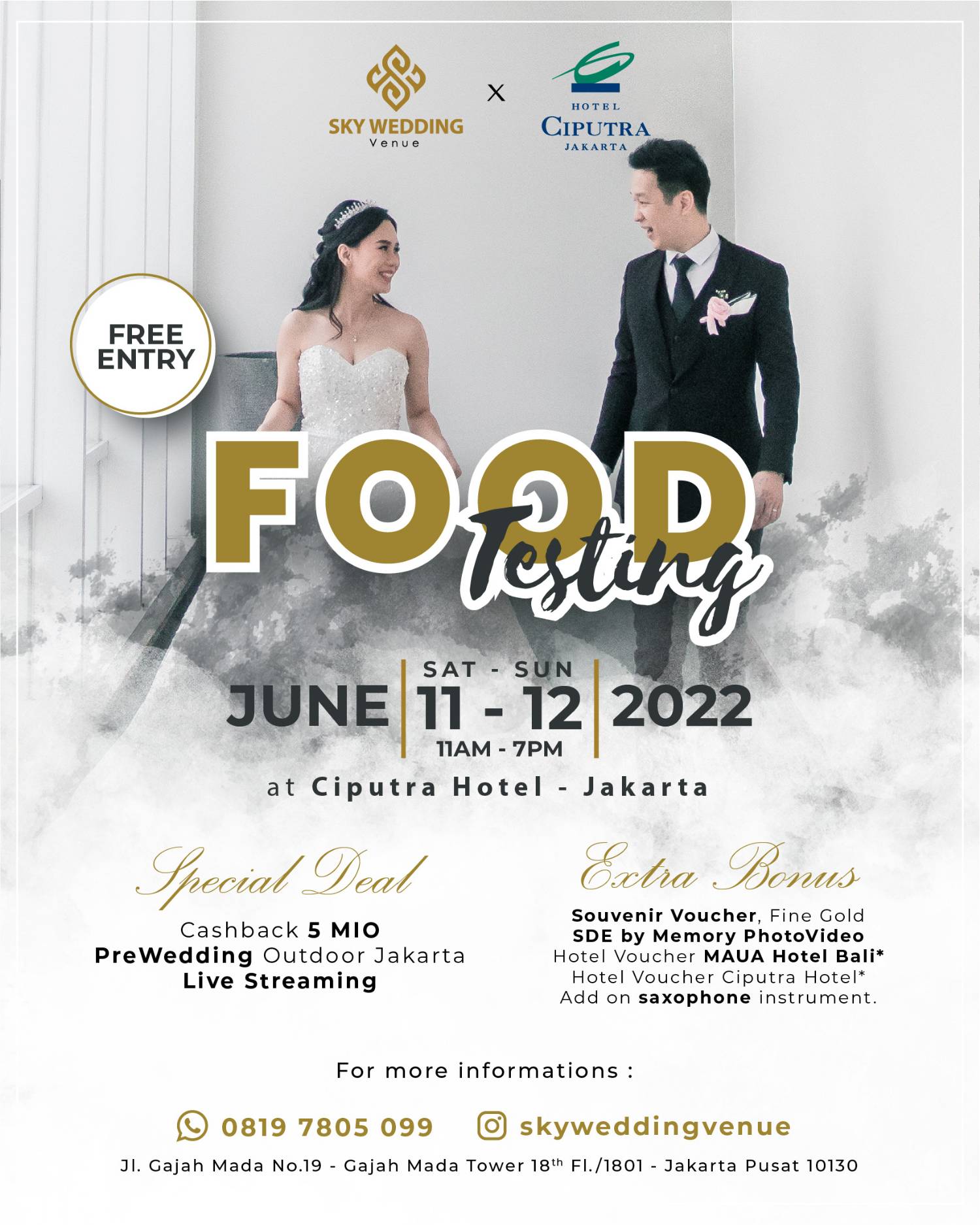 Food Testing Sky Wedding Venue X Ciputra Hotel Jakarta | Weddingku.com